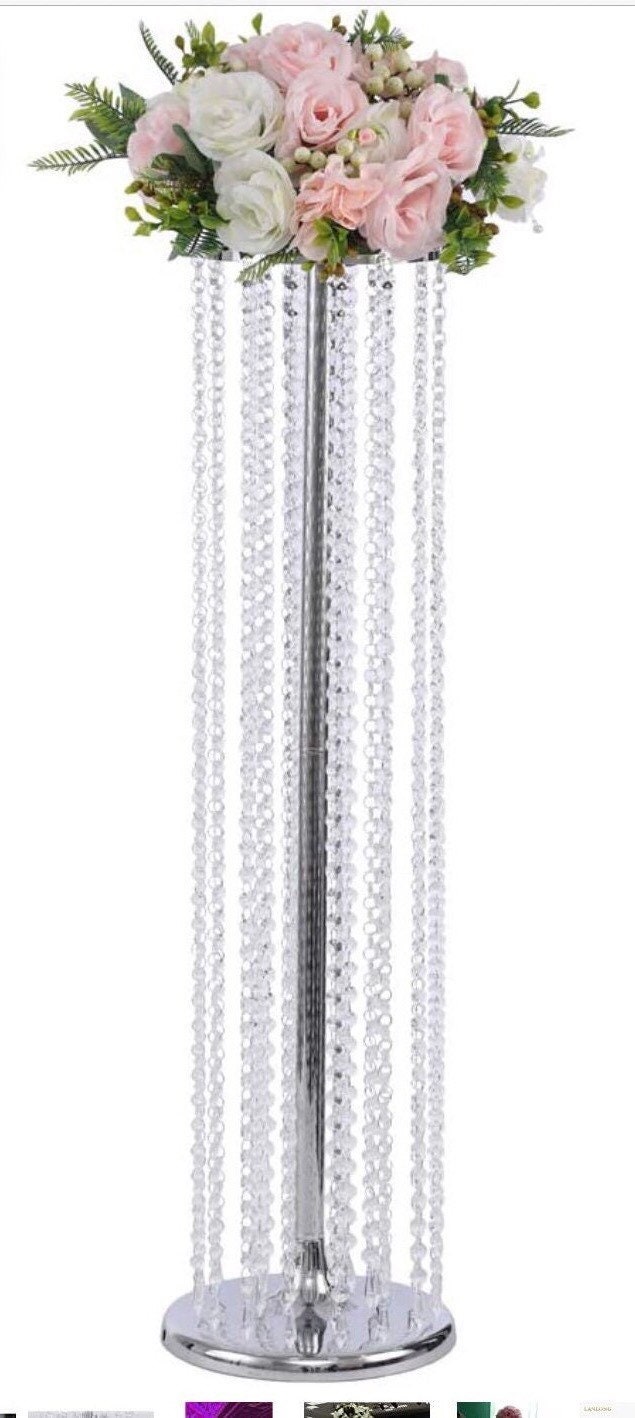 Tall Crystal Stand Luxurious Flower Stand for Floor or - Etsy