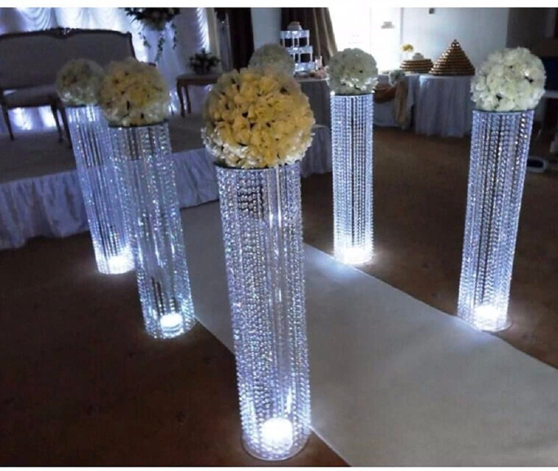Tall Crystal Stand Luxurious Flower Stand for Floor or - Etsy