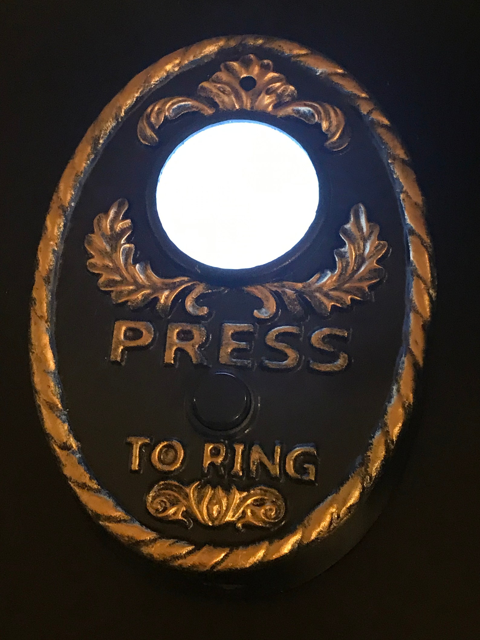 Creepy Halloween Door Bell Press the Button It Lights up and - Etsy