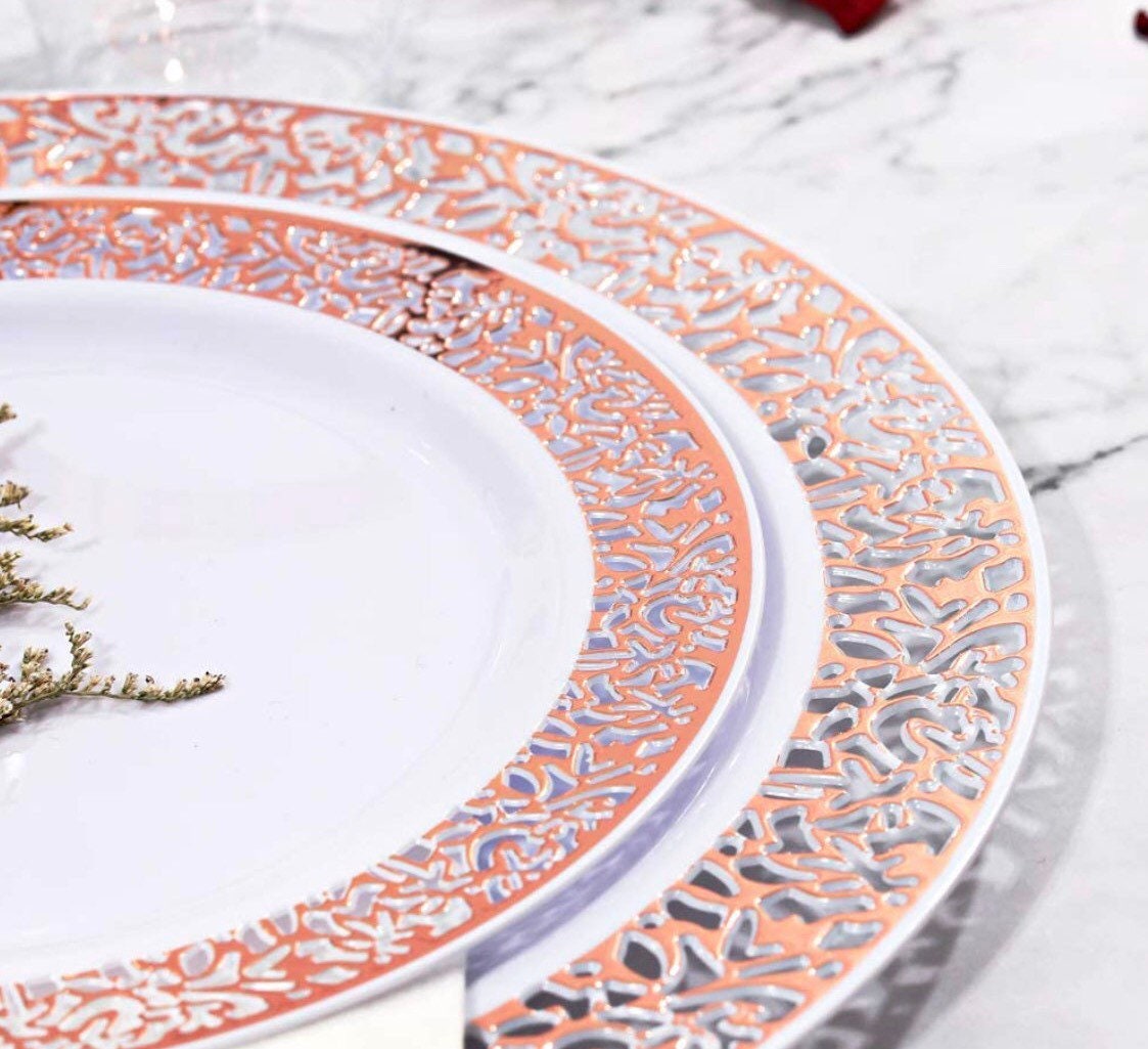 Disposable Plastic Dinnerware 350 Piece Set 50 of Each Rose - Etsy