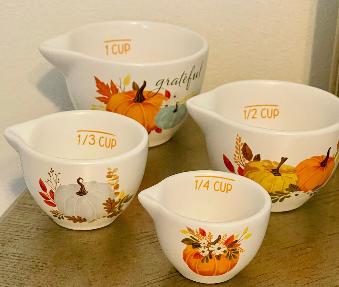 Fall Pumpkin Nesting Measuring Cups Stone Pumpkin Patch - Etsy