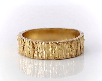 Tree Bark Ring - Etsy