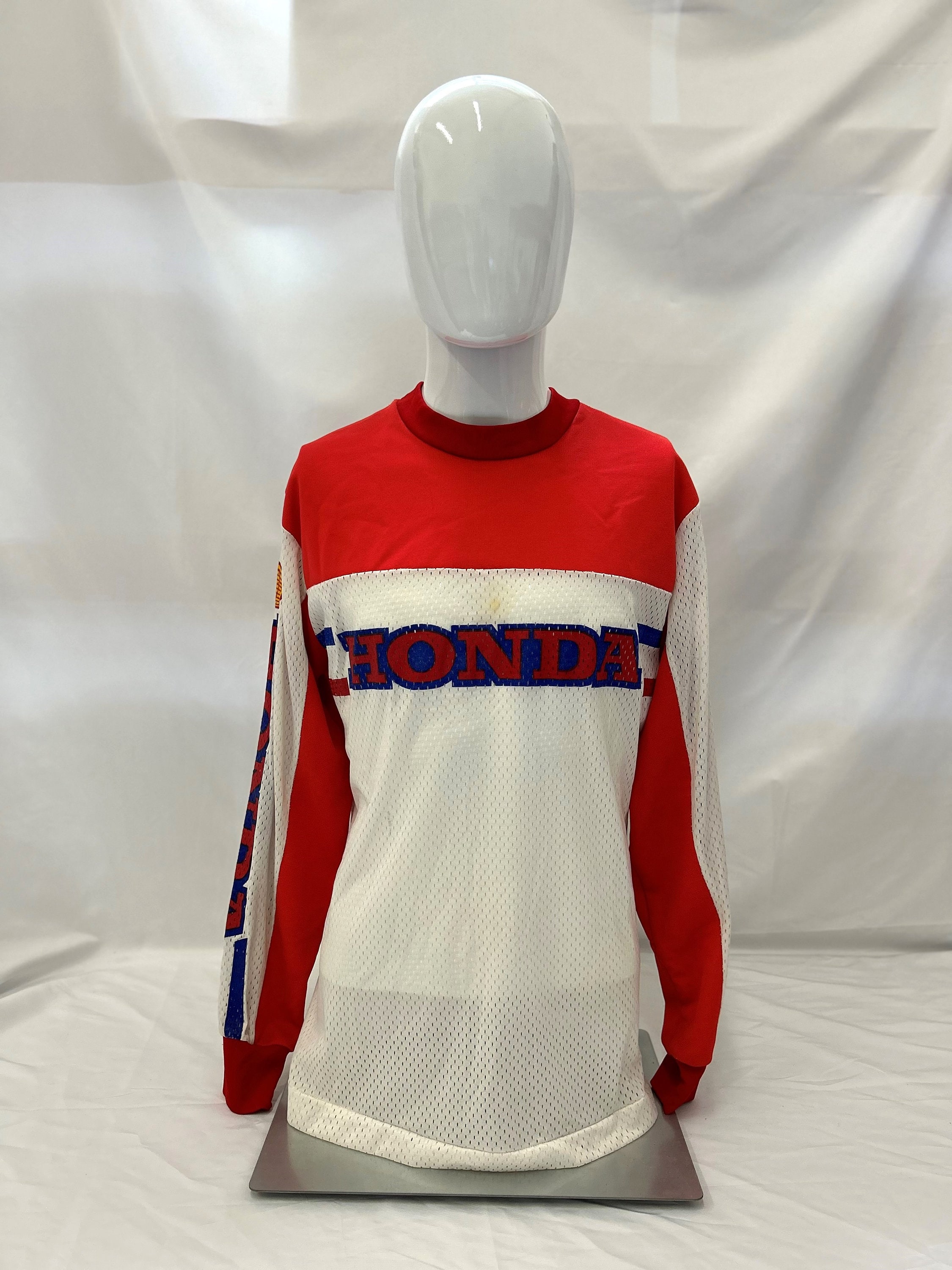 Vintage Team Honda Mesh Vented Motocross Jersey Size Large Dirt Bike ...