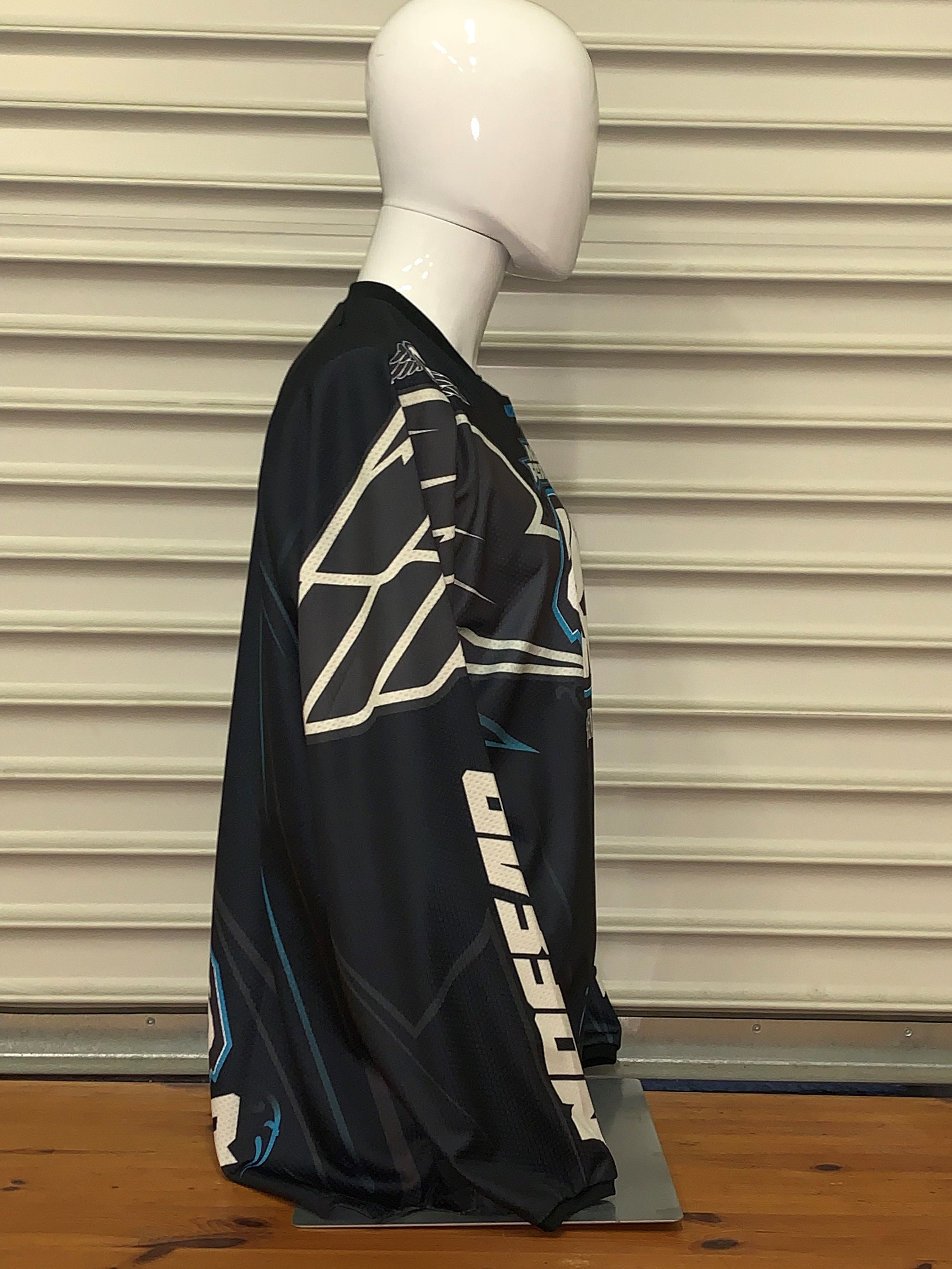 VINTAGE NO FEAR Mx Winged Skull Super Energy Motocross Jersey Large ...