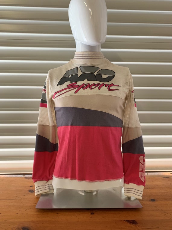 AXO 'Sport" VINTAGE Mesh White/Pink/Gray Small Jersey - Gem