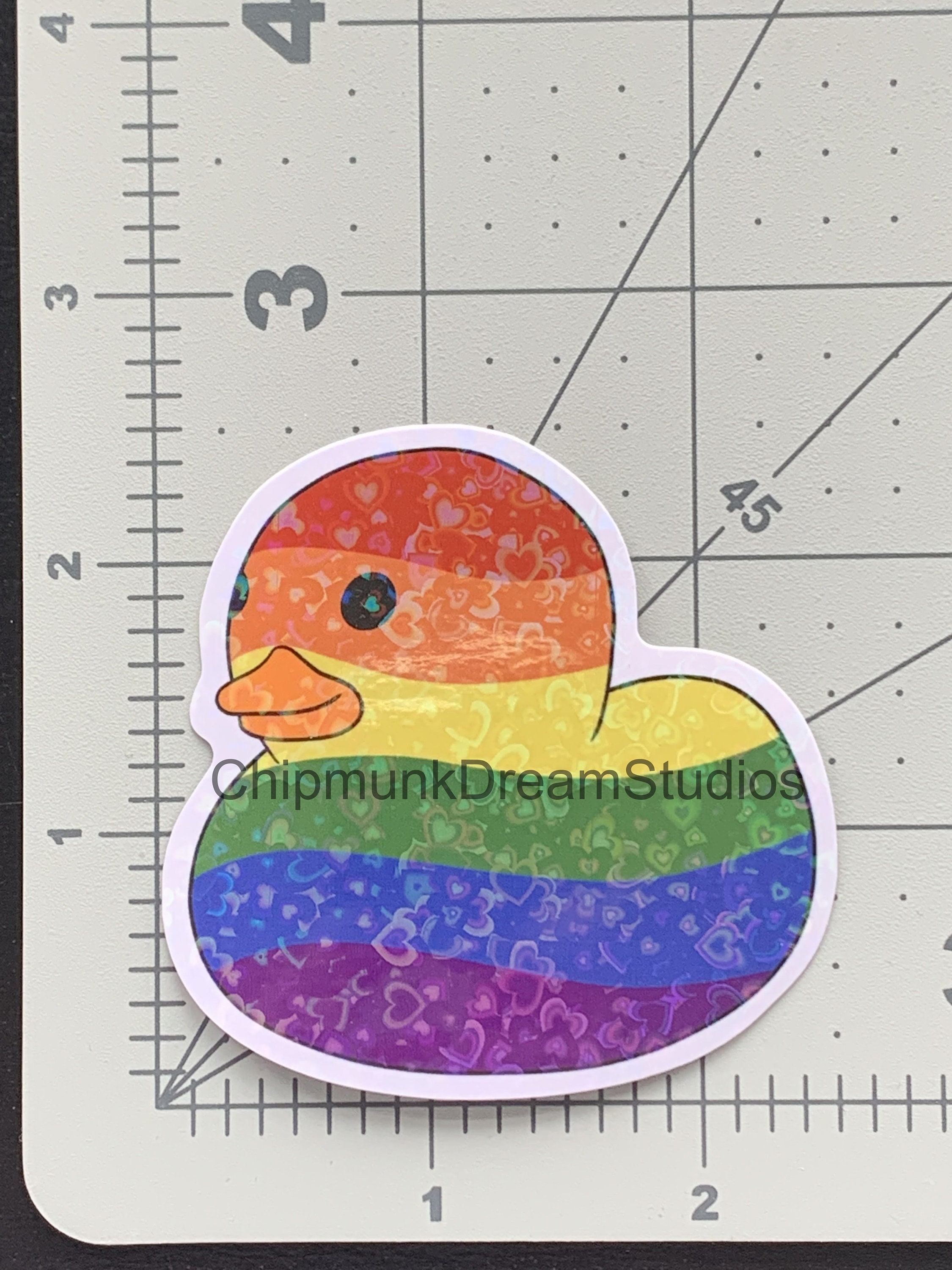 Rainbow Pride Rubber Duck Sticker - Etsy