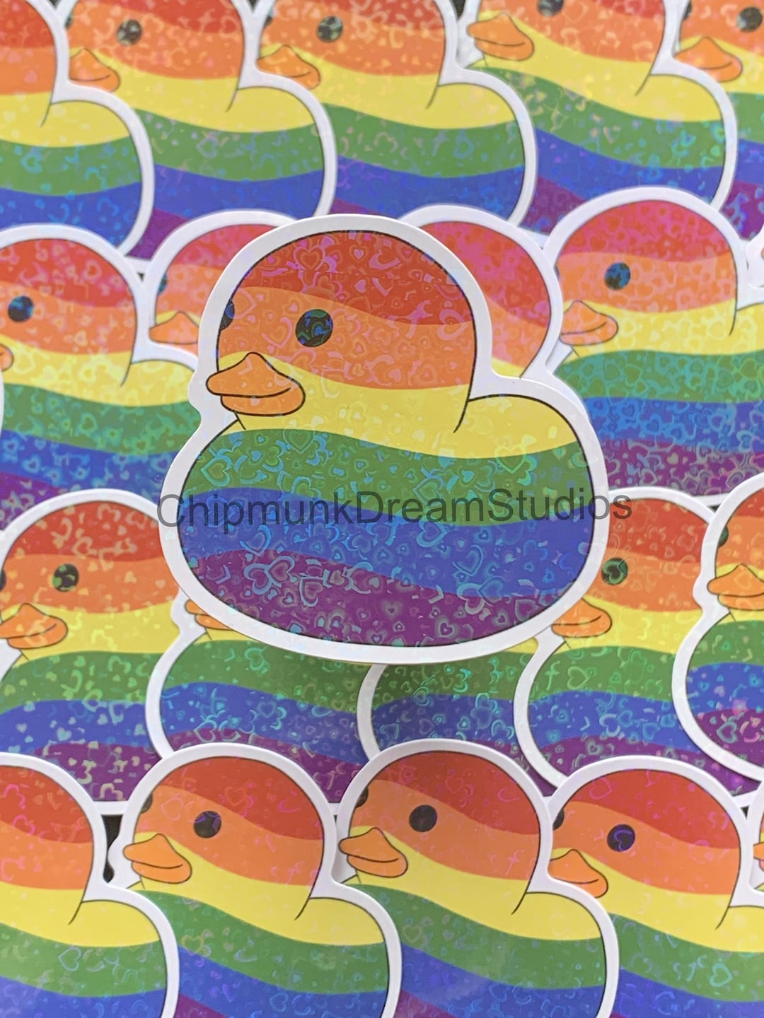 Rainbow Pride Rubber Duck Sticker - Etsy