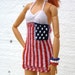 American Flag Mini Dress, Patriotic Doll Dress, US Theme Doll Dress - Etsy