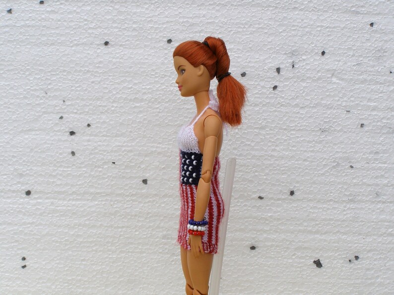 American Flag Mini Dress, Patriotic Doll Dress, US Theme Doll Dress - Etsy