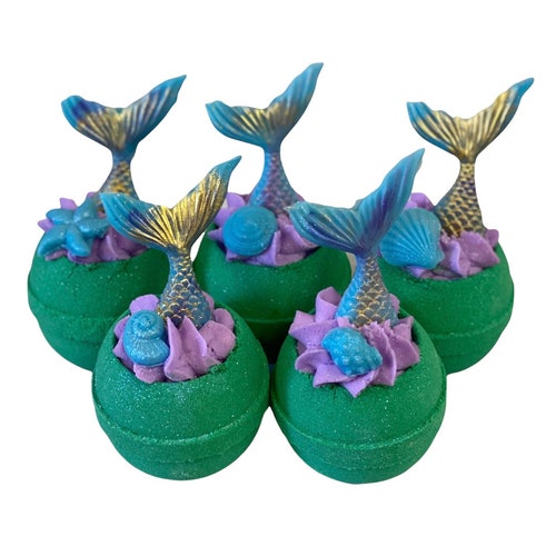 Mermaid Vibes Bath Bomb Vegan Bath Bomb Mermaid Party - Etsy