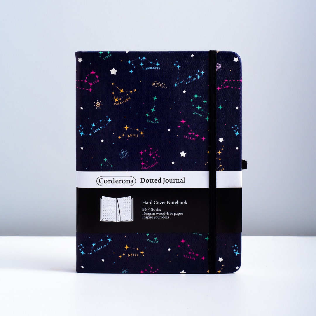 B6 160gsm Bullet Dot Grid Journal Colorful Zodiac Hard Cover Dotted ...