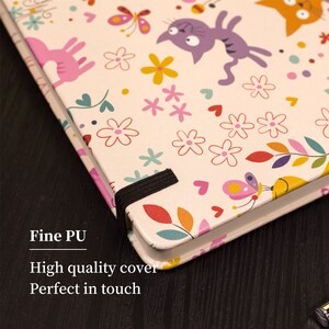 A5 Cats Dot Grid Bullet Notebook Hard Cover PU Elastic Band - Etsy