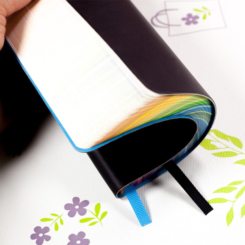 A5 Rainbow Color Edge Dotted Notebook Soft Cover Dot Grid - Etsy