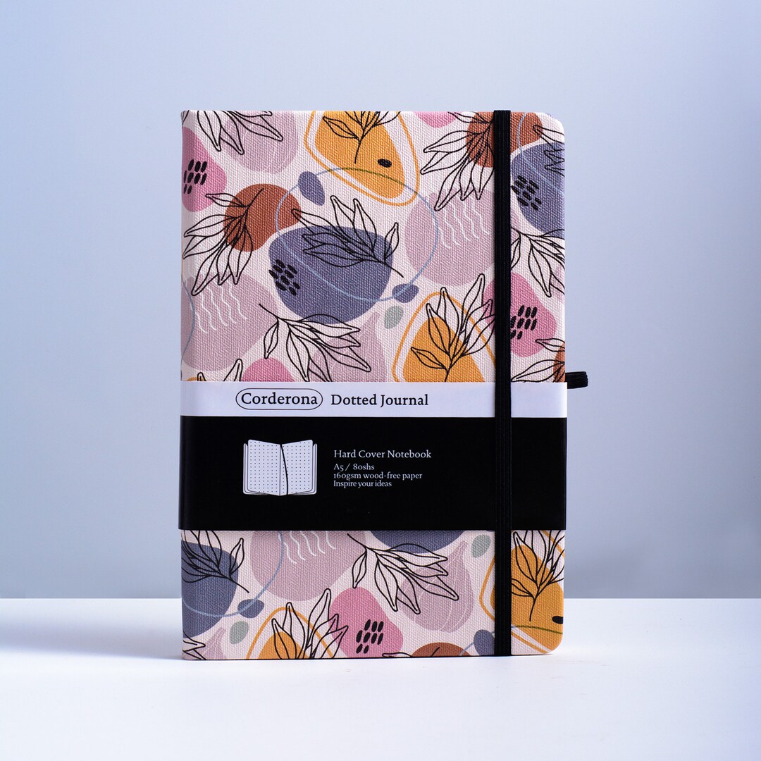 Floral A5 Bullet Dotted Journal: Boho Hard Cover 160gsm Thick Paper ...