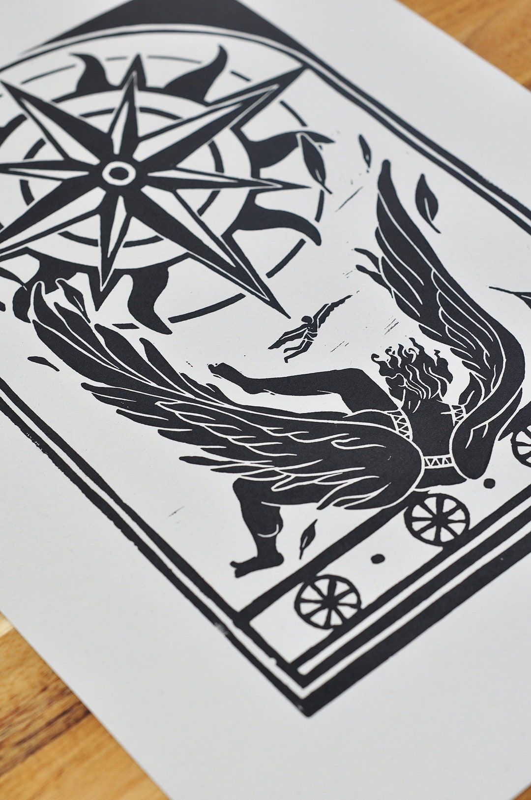 Icarus Lino Cut - Etsy