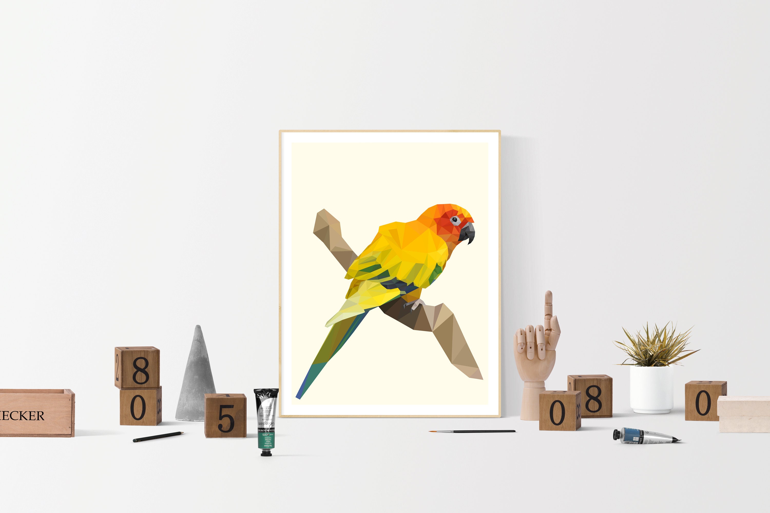 Parrot Print Digital Print Art Print Geometric Print - Etsy UK