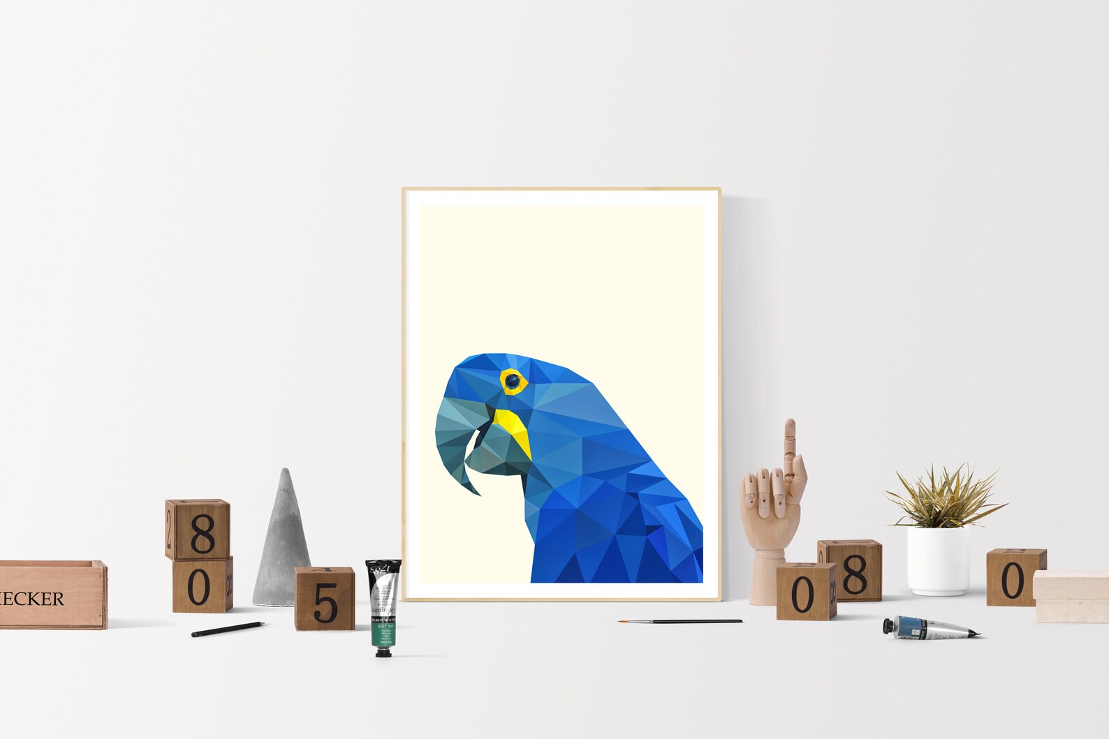 Macaw Print, Digital Print, Art Print, Geometric Print, Modern Art ...