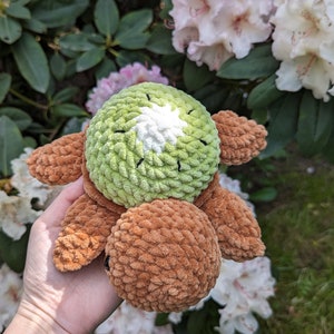 Kiwi Crochet Amigurumi Turtle, Crochet Plushie, Stuffed Animal ...
