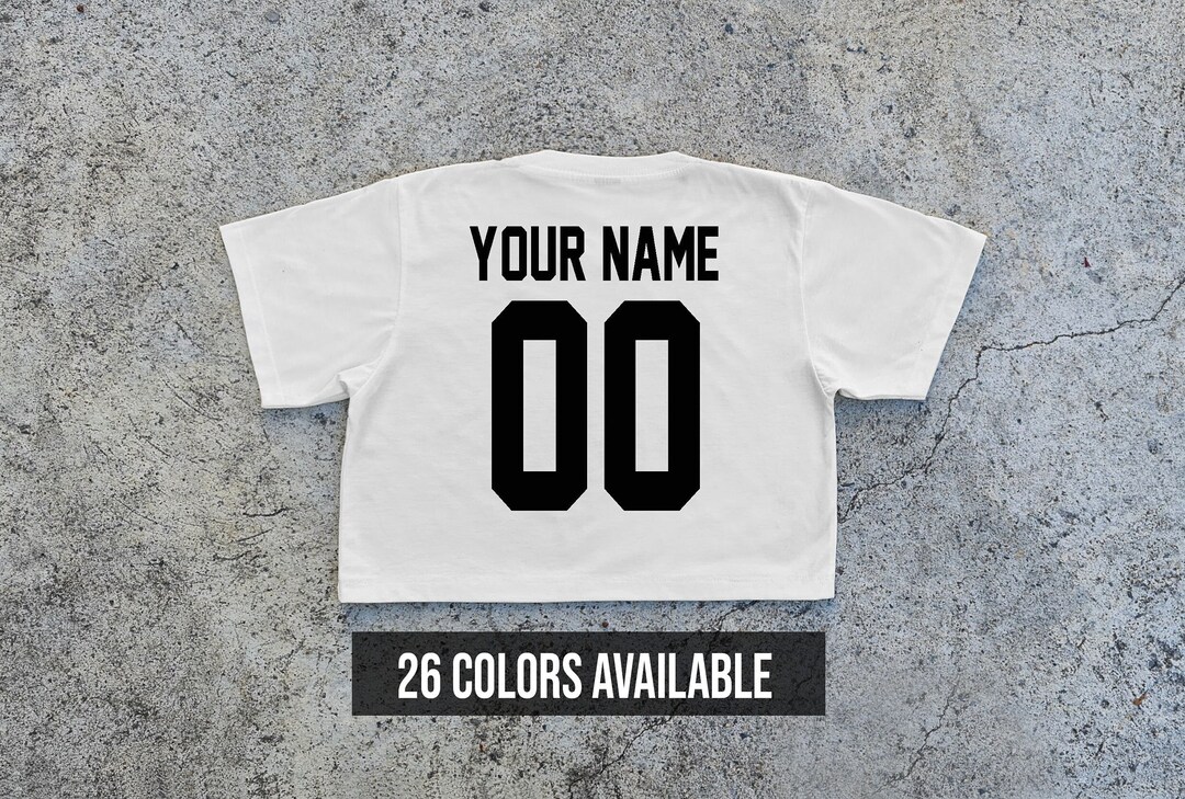 Custom Team Name & Number Crop Top: Personalized Football, Soccer Shirt ...