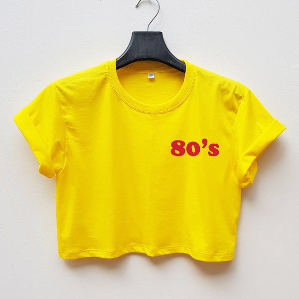 80s Crop Top - Etsy