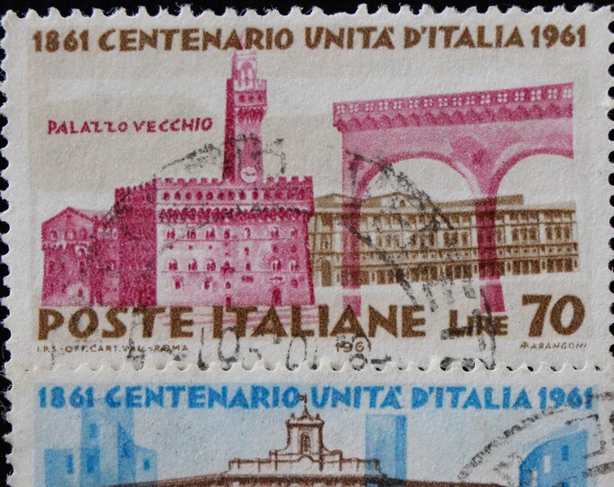 Italian UNESCO World Heritage Sites Postage Stamp Set // Italy 1961 ...