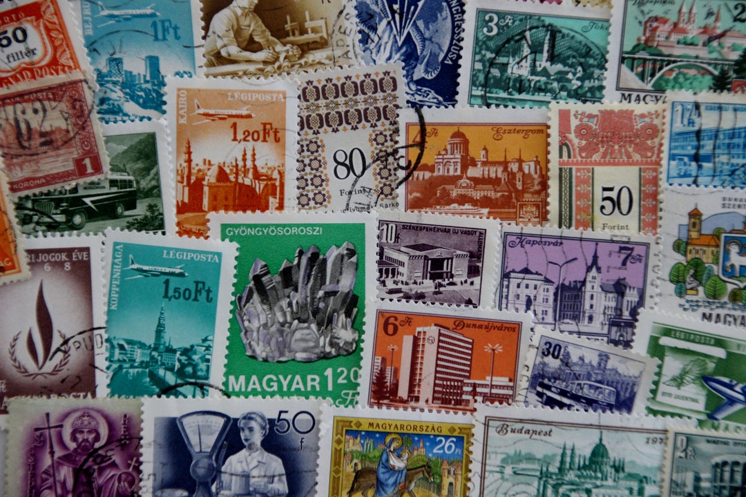 Hungary Postage Stamp Collection // Hungarian Used Mixed Postal Stamp ...