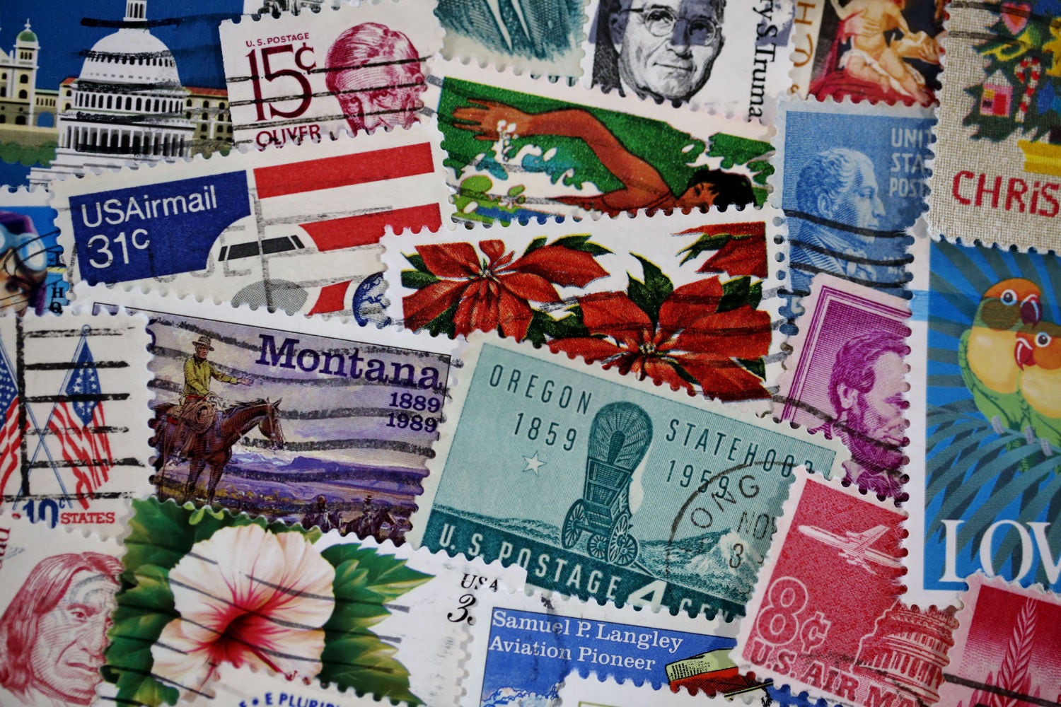 United States Postage Stamp Collection // Vintage & Modern - Etsy