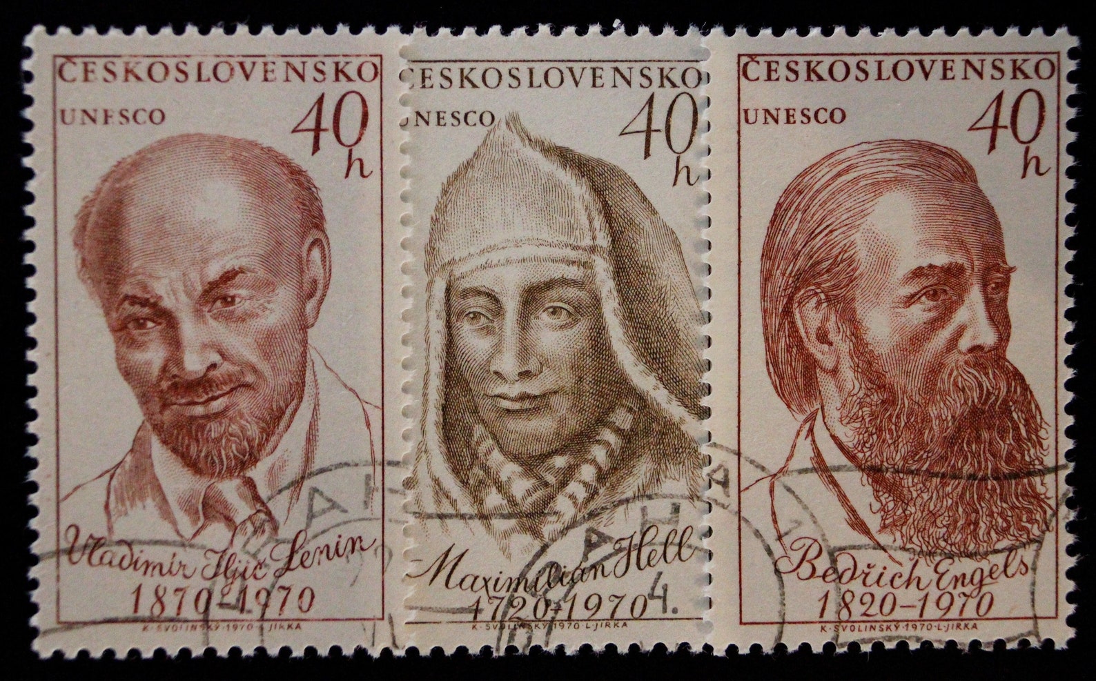 UNESCO Personalities Postage Stamp Set // Czechoslovakia 1970 - Etsy ...