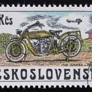 Motorcycles Postage Stamp Set // Czechoslovakia 1975 Cancelled - Etsy ...
