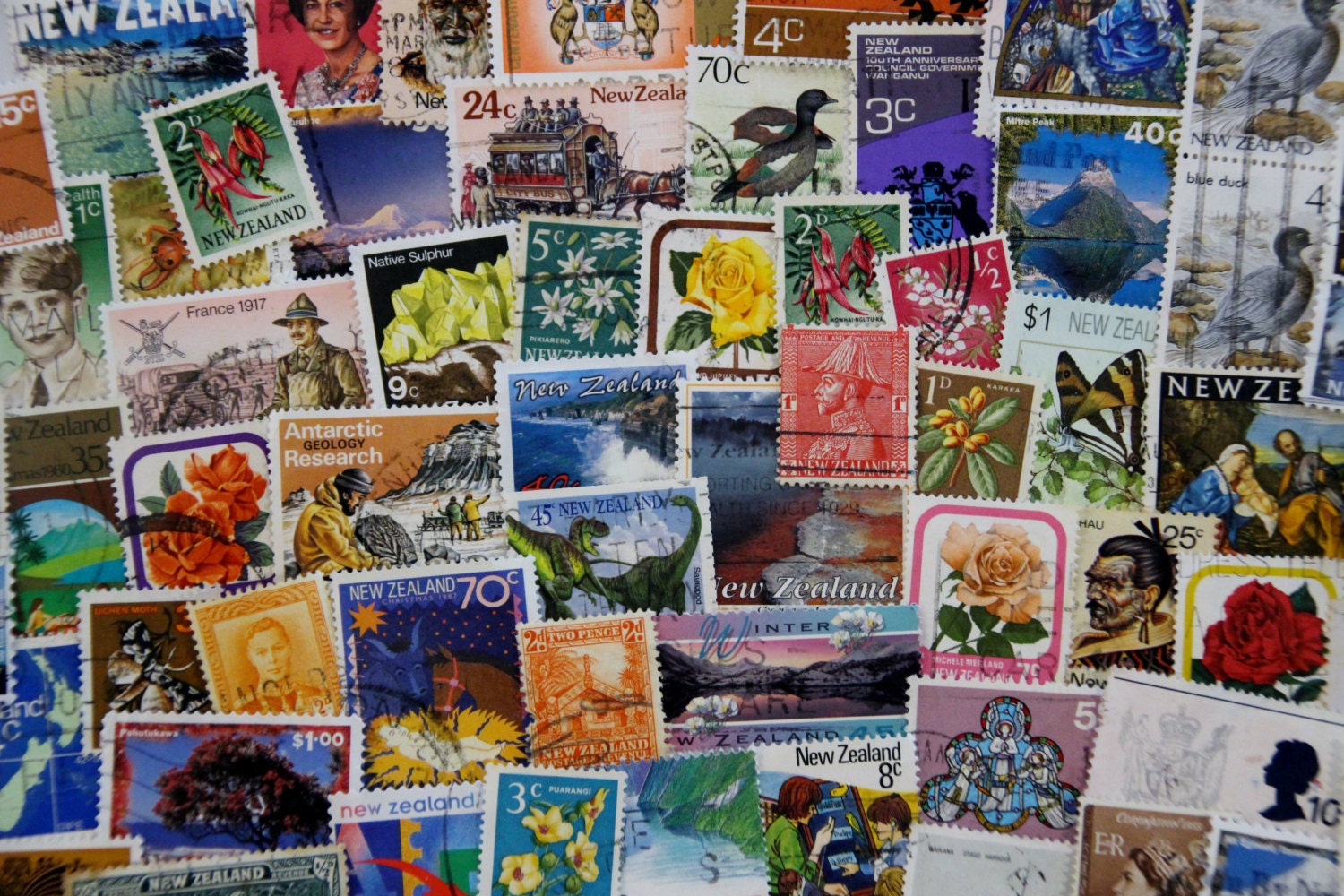 New Zealand Postage Stamp Collection // NZ Used Vintage & Modern Mixed ...