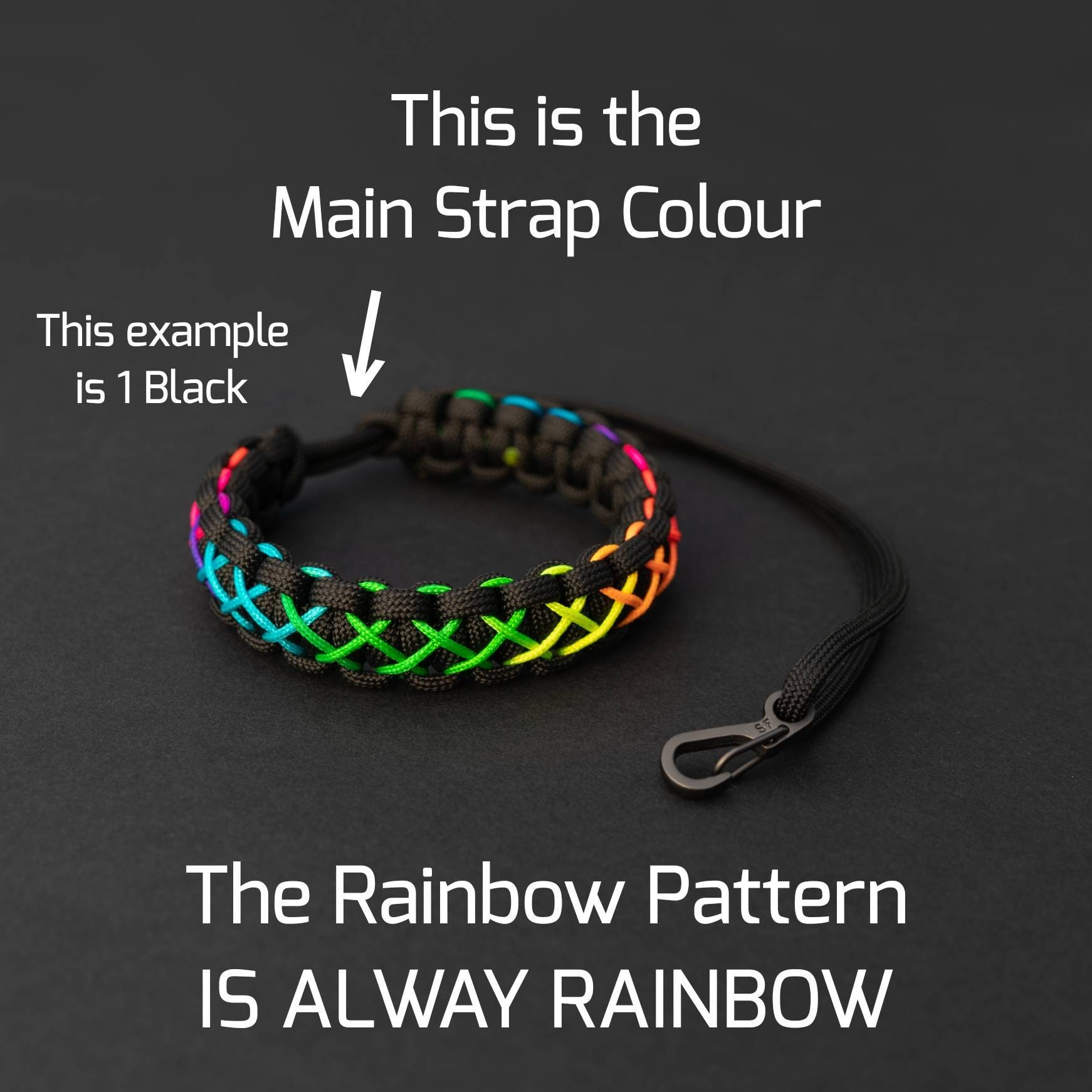 Pride Month Rainbow Camera Strap, PGUK, Stitched Paracord Camera Strap ...