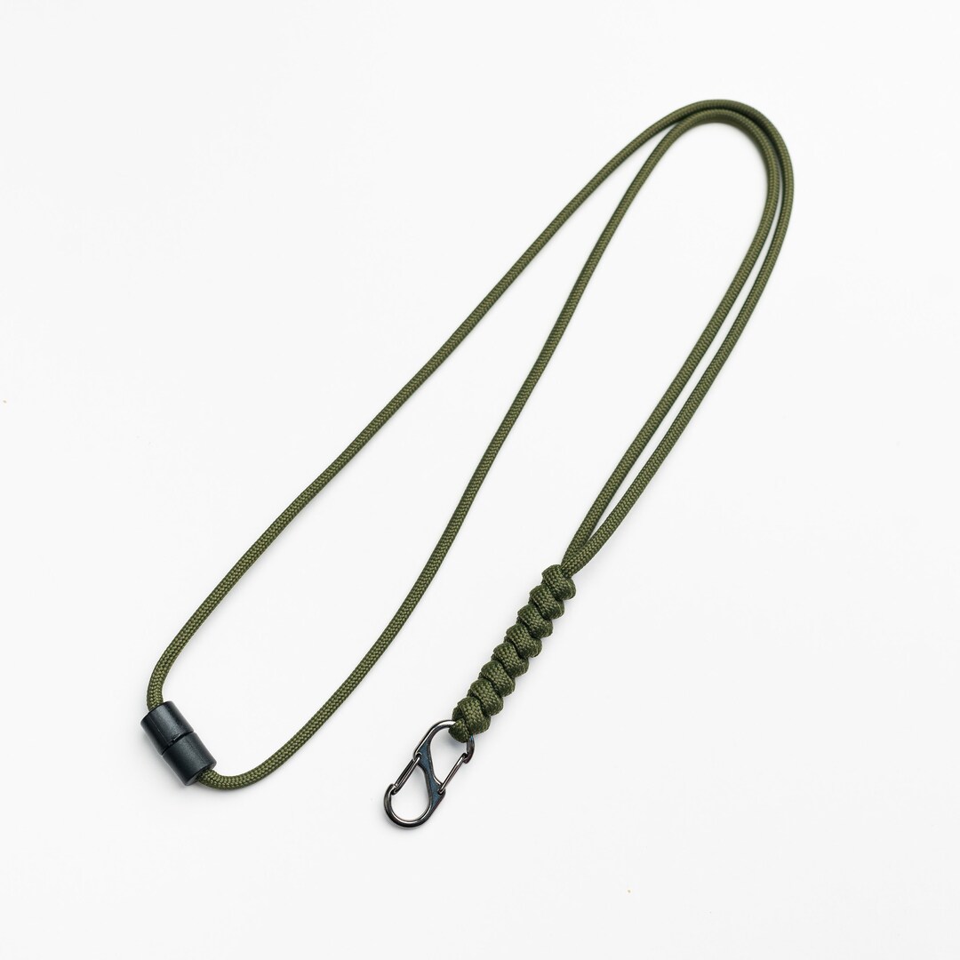 Custom Paracord ID Neck Lanyard Snake Knot, PGUK, Metal S Carabiner ...