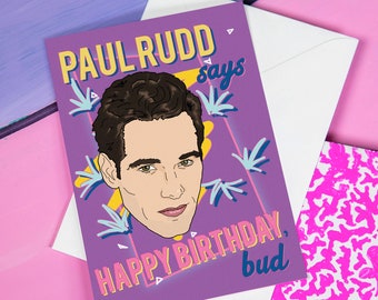 Paul Rudd Birthday Card - Etsy