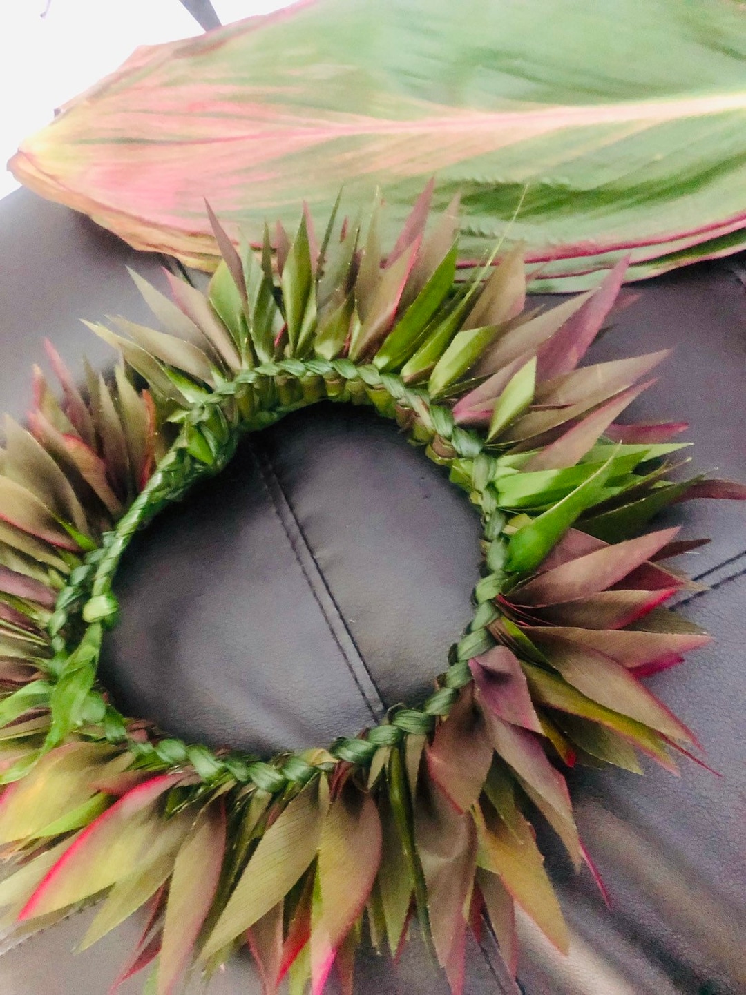 RED La'i Full Set: Lei Po'o and Kupe'e - Etsy