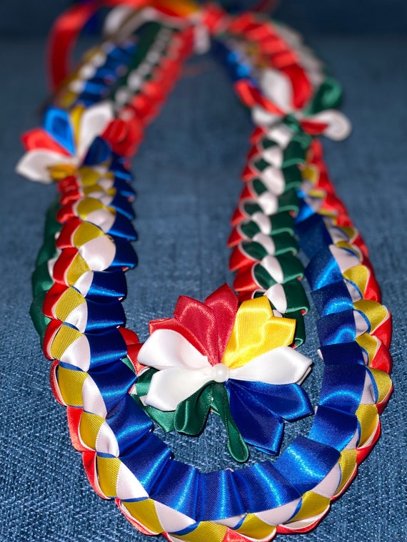Tala star Intertwined Filipino & Mexican Double Ribbon Lei - Etsy