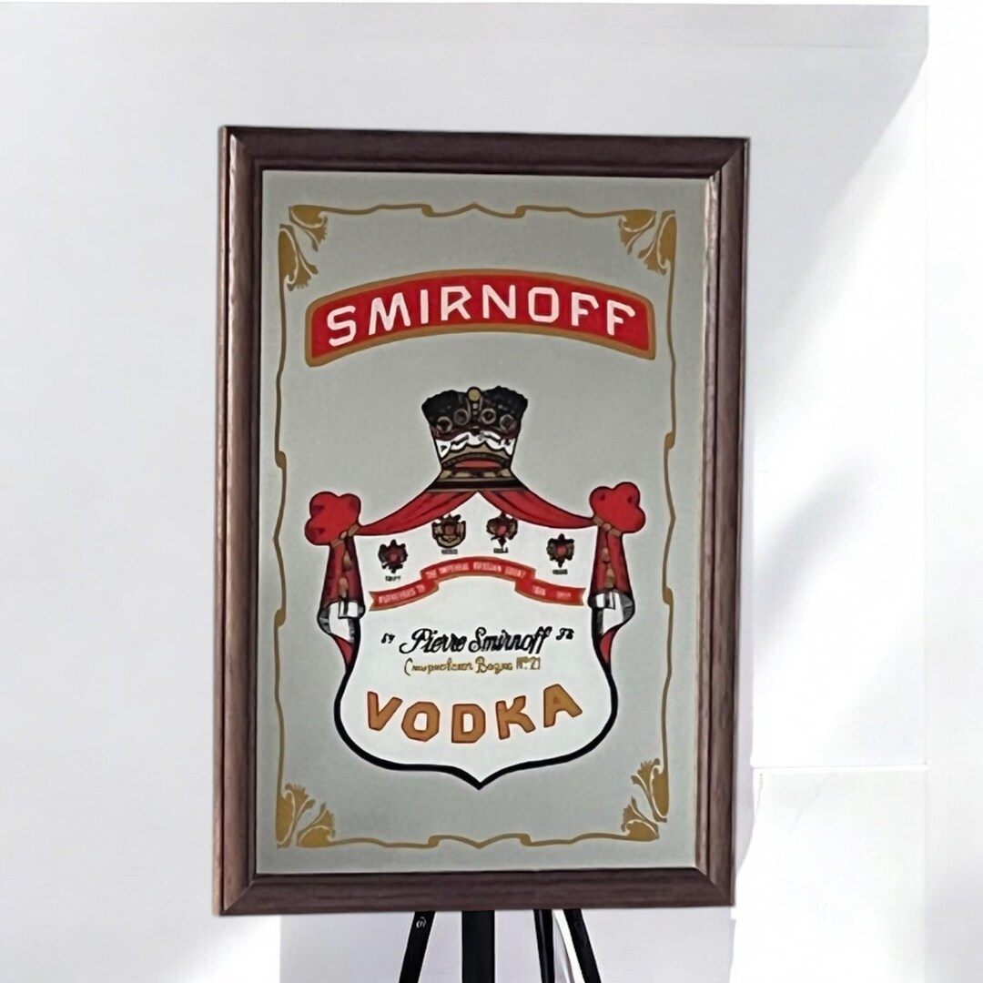 Smirnoff Vodka Wooden Framed Pub Mirror – 64cm X 44cm - Etsy UK