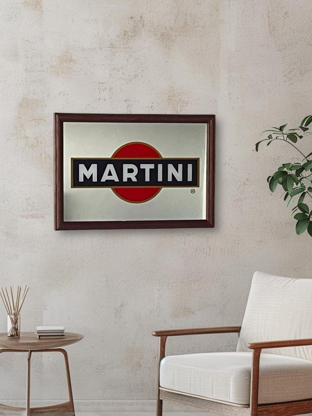 Martini Logo Wooden Framed Pub Mirror – 64cm X 44cm - Etsy