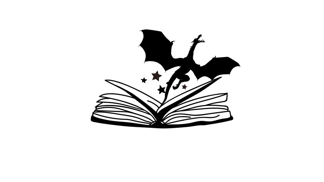 Dragon Flying Out of an Open Book Digital Download - Etsy