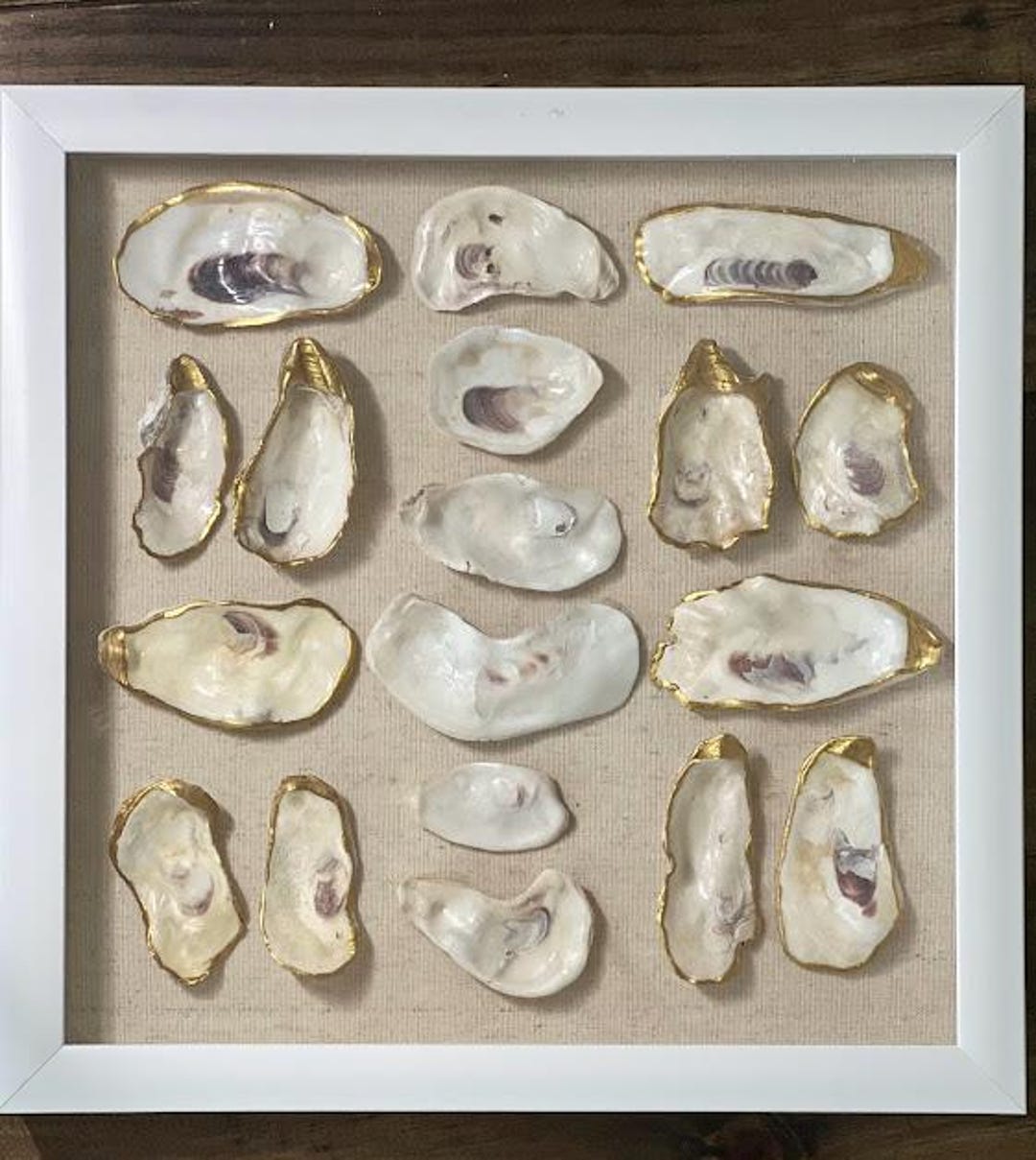 Natural Oyster Shell Art | Shadow Box | Unique Oyster Shell Art ...