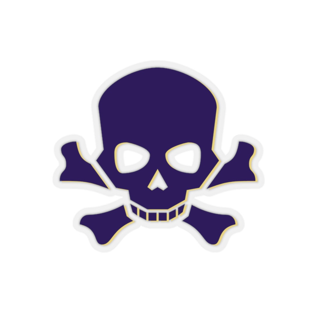 Skull Sticker Purple and Yellow Skull Pirate Sticker - Etsy