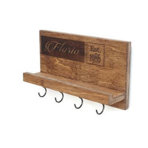 Key Holder for Wall - Personalized Key Rack, Housewarming Gift, Wedding ...