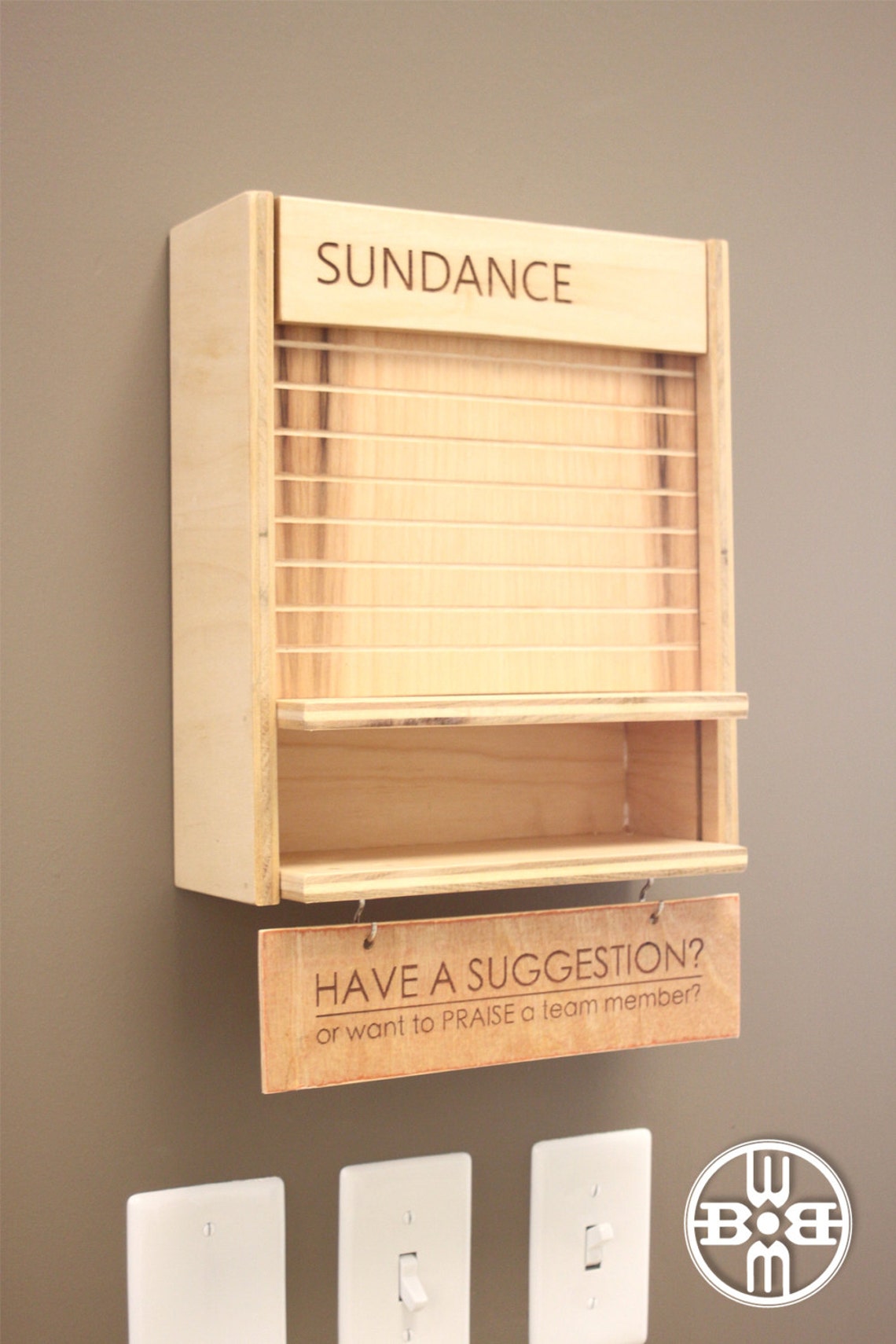 Personalized Custom Wall Mounted Suggestion Box With Sign - Etsy