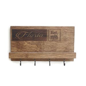 Key Holder for Wall - Personalized Key Rack, Housewarming Gift, Wedding ...