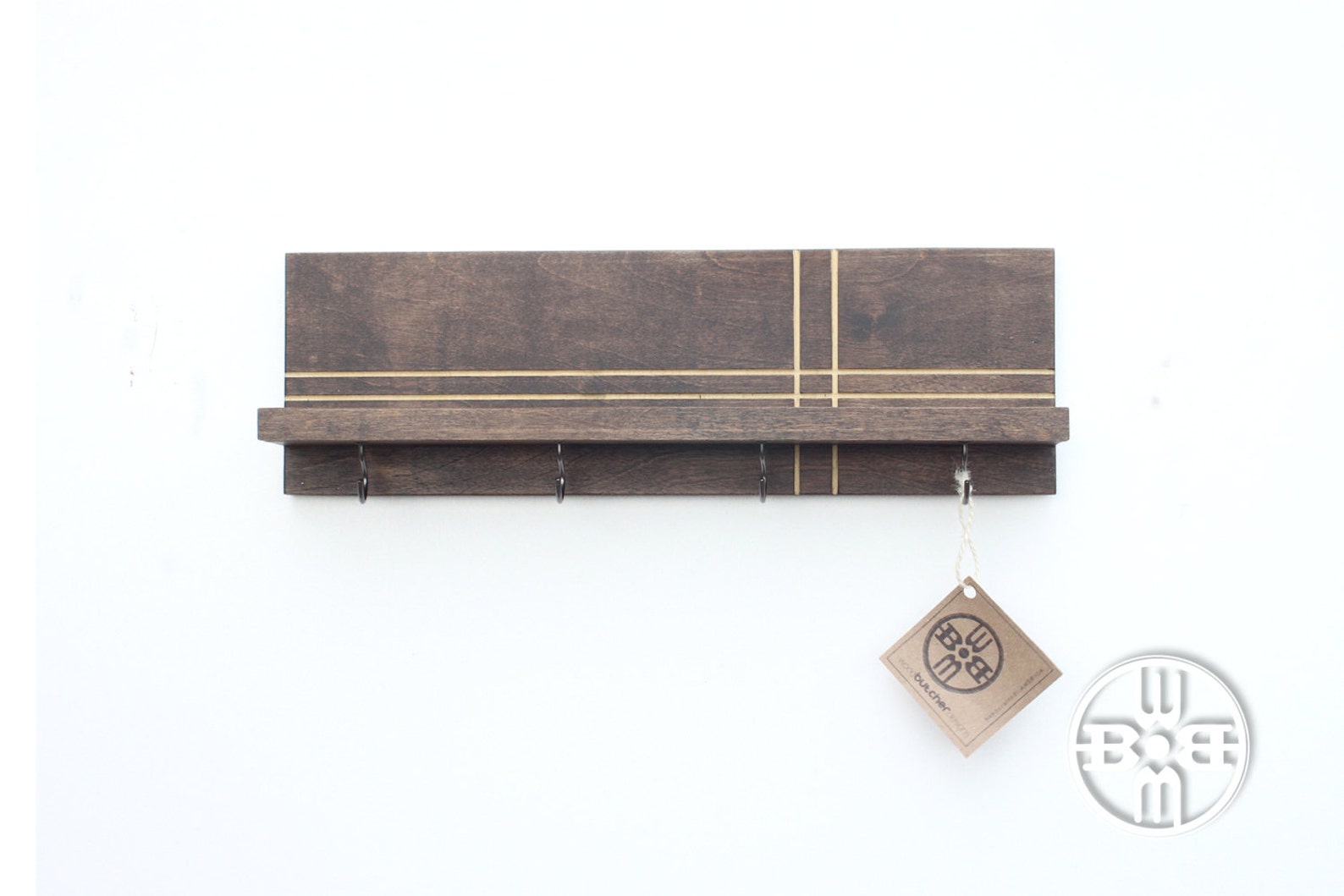 Modern Shelf, Key Holder for Wall, Key Rack Shelf With Hooks, Entryway ...