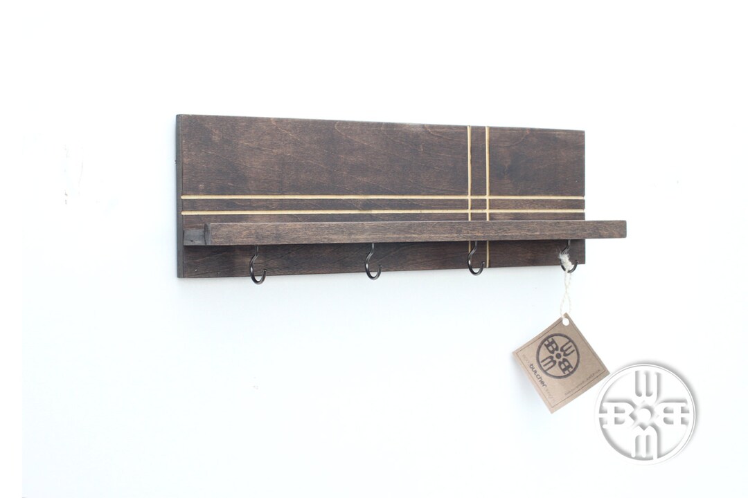 Modern Shelf, Key Holder for Wall, Key Rack Shelf With Hooks, Entryway ...