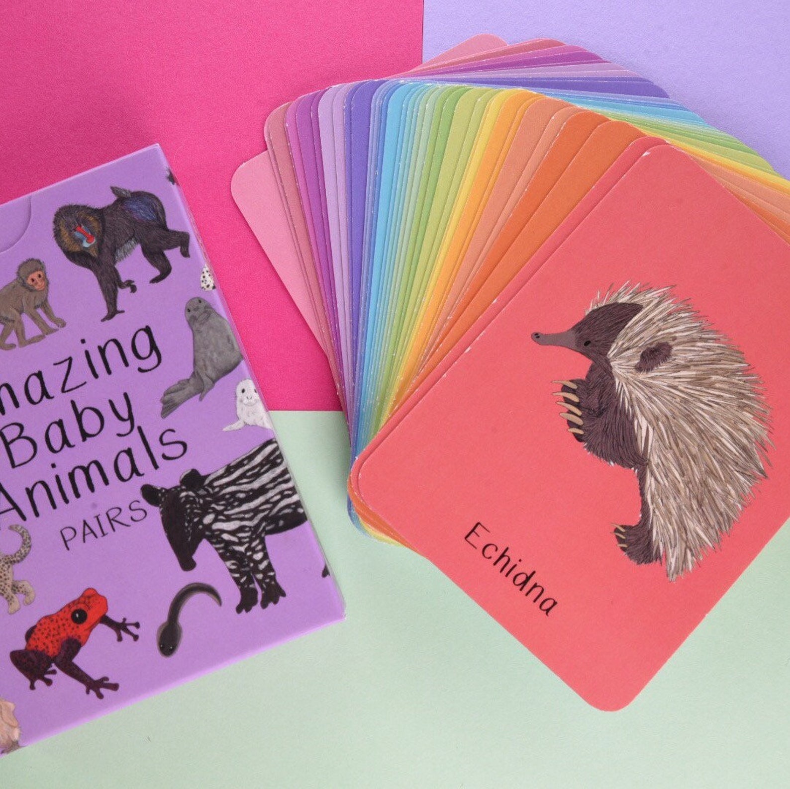 Amazing Baby Animals Matching Pairs Cards Travel Game - Etsy