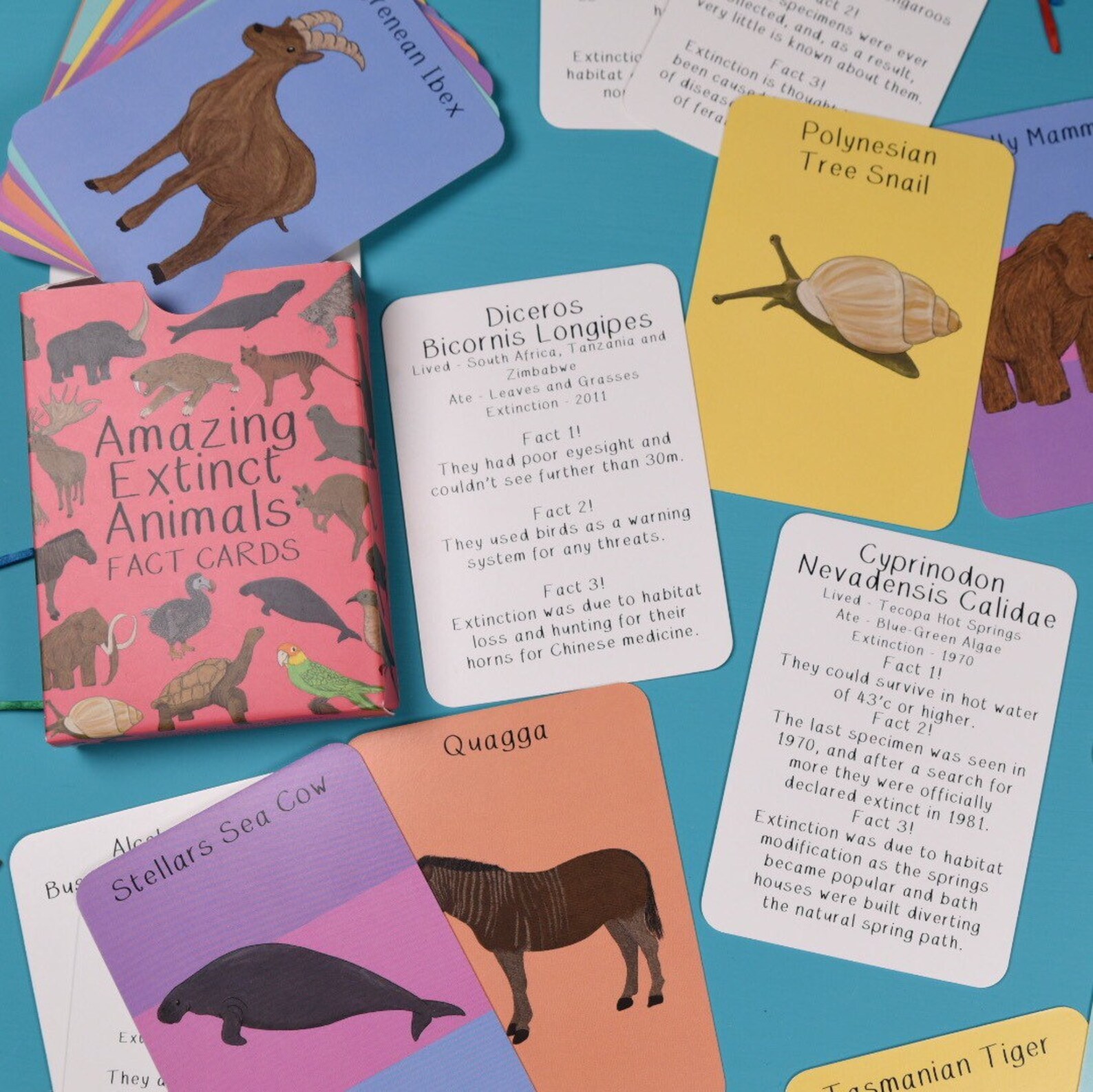 Amazing Extinct Animals Fact Cards - Educational and Fun - Etsy