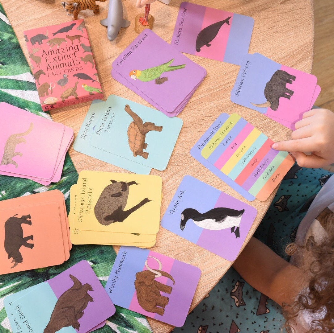 Amazing Extinct Animals Fact Cards - Educational and Fun - Etsy