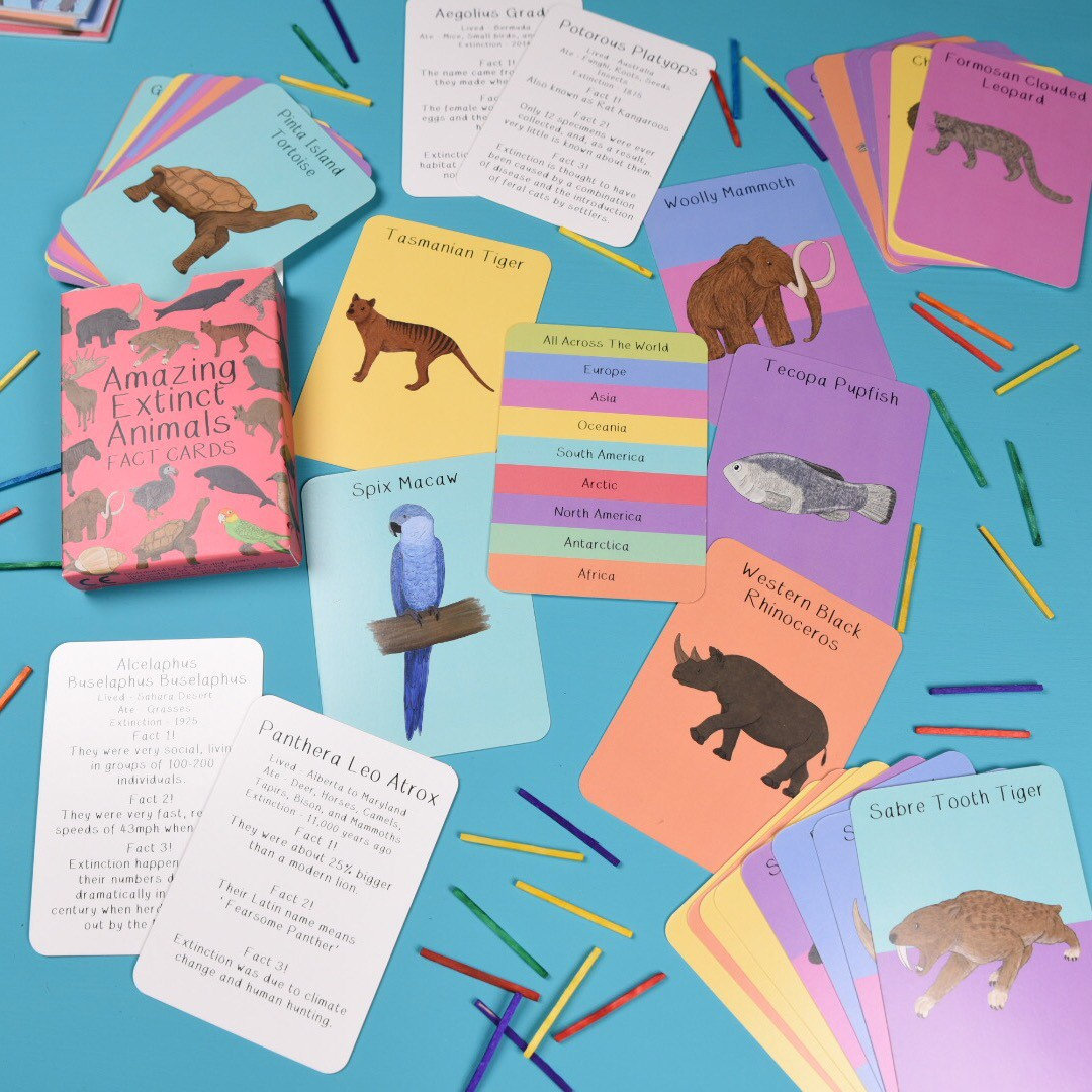 Amazing Extinct Animals Fact Cards - Educational and Fun - Etsy