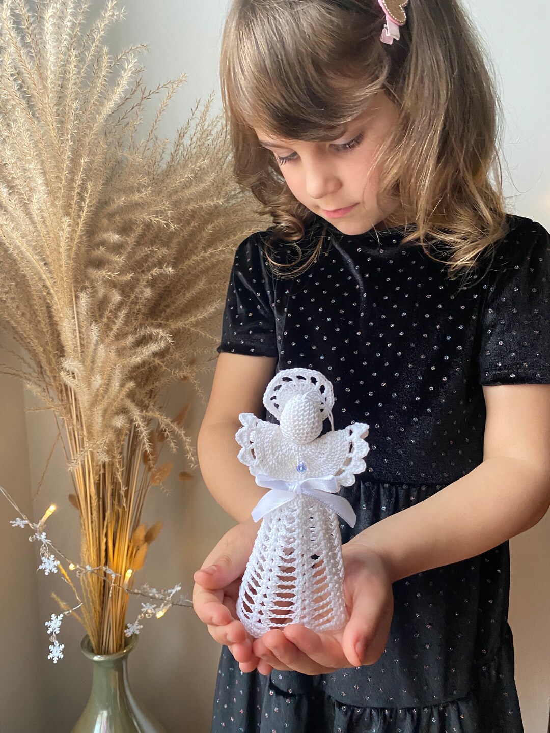 Medium Sized Crochet Angel/lace Angel/christmas Ornaments/decoration ...